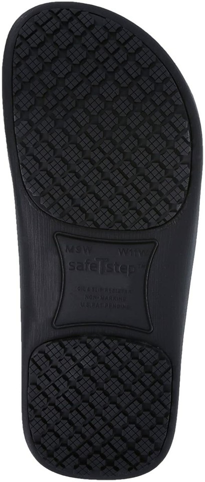 safeTstep Black Men's Slip Resistant Chef Clog Work Shoes Men's 8W ...