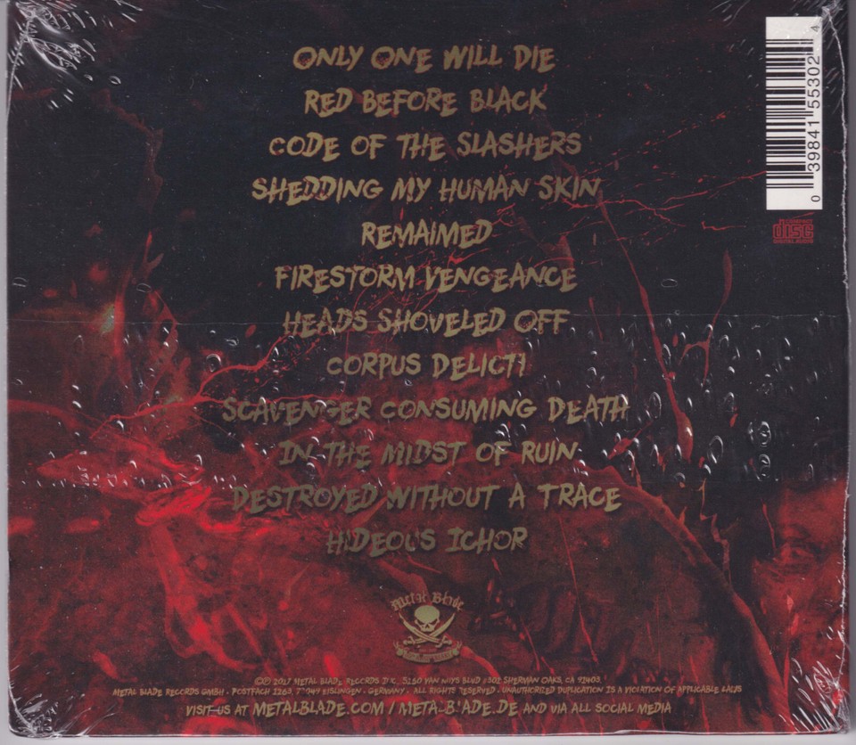 Cannibal Corpse 2017 CD - Red Before Black (Ltd Digi) Monstrosity ...