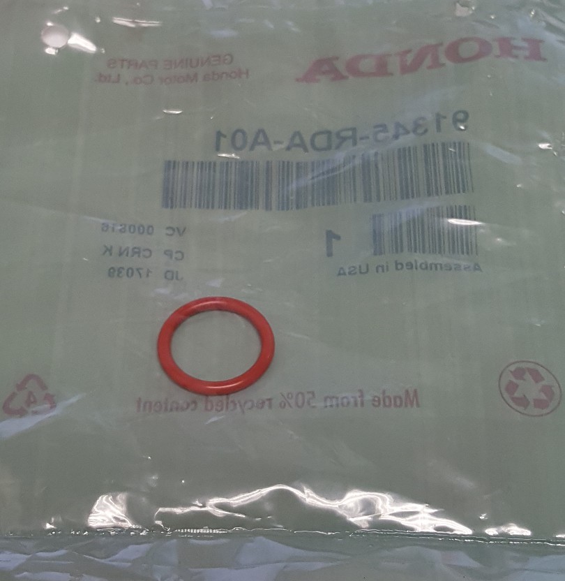 91345-RDA-A01 OEM HONDA POWER STEERING PUMP SUCTION INLET HOSE O-RING ...