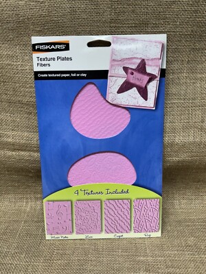 Fiskars Texture Plates “Fibers” 4 Textures Music Note, Carpet, Rug ...