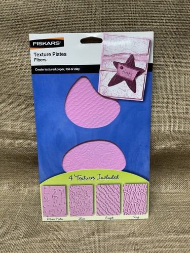 Fiskars Texture Plates “Fibers” 4 Textures Music Note, Carpet, Rug ...