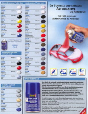 Revell Spray Color Spray 100ml Revell Spraydose Acryl alle Farben ...