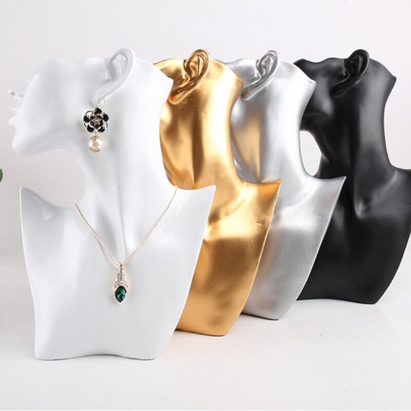 Bust Earring Display Stand Resin Mannequin Necklace Earring Jewelry ...