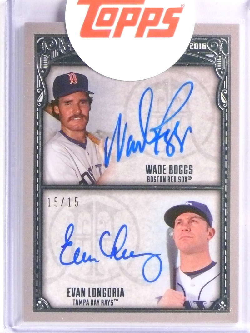 2016 Topps Museum Wade Boggs Evan Longoria autograph auto #D15/15 | eBay