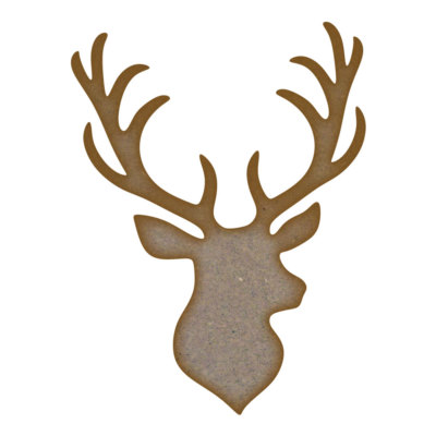 Stag Head (Design 2) MDF Laser Cut Craft Blanks in Various Sizes | eBay UK