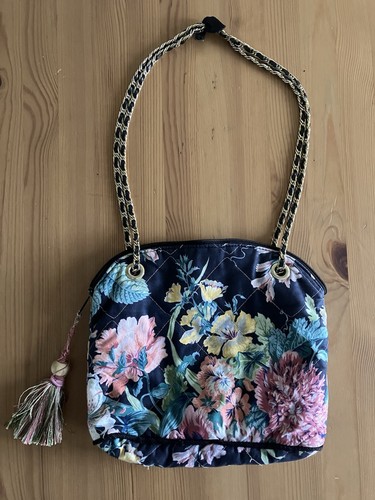 Vintage Saks Fifth Avenue by Richmark Quilted Floral Purse With Chain ...