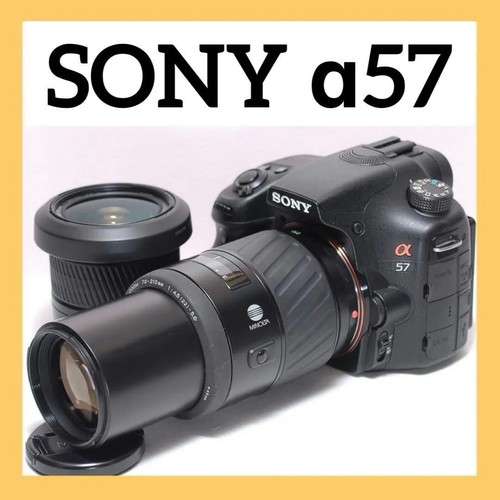 Sony Alpha 57 DSLR Camera with Dual Lenses Minolta 28-80mm 70-210mm | eBay