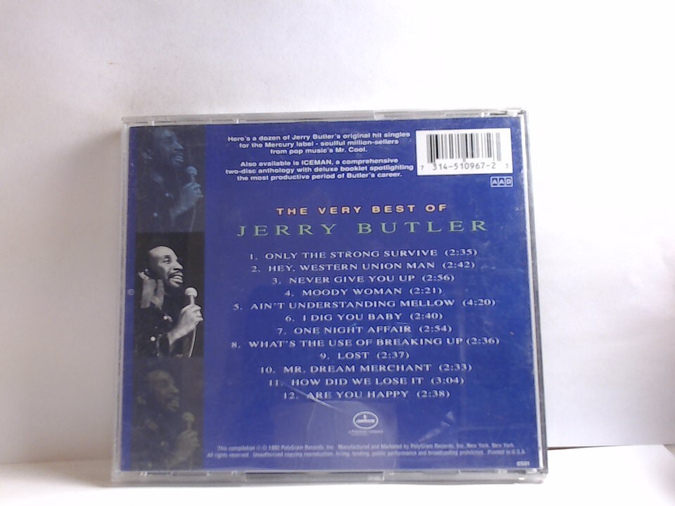 Jerry Butler – The Very Best Of Jerry Butler (CD, US, 1992, Mercury ...