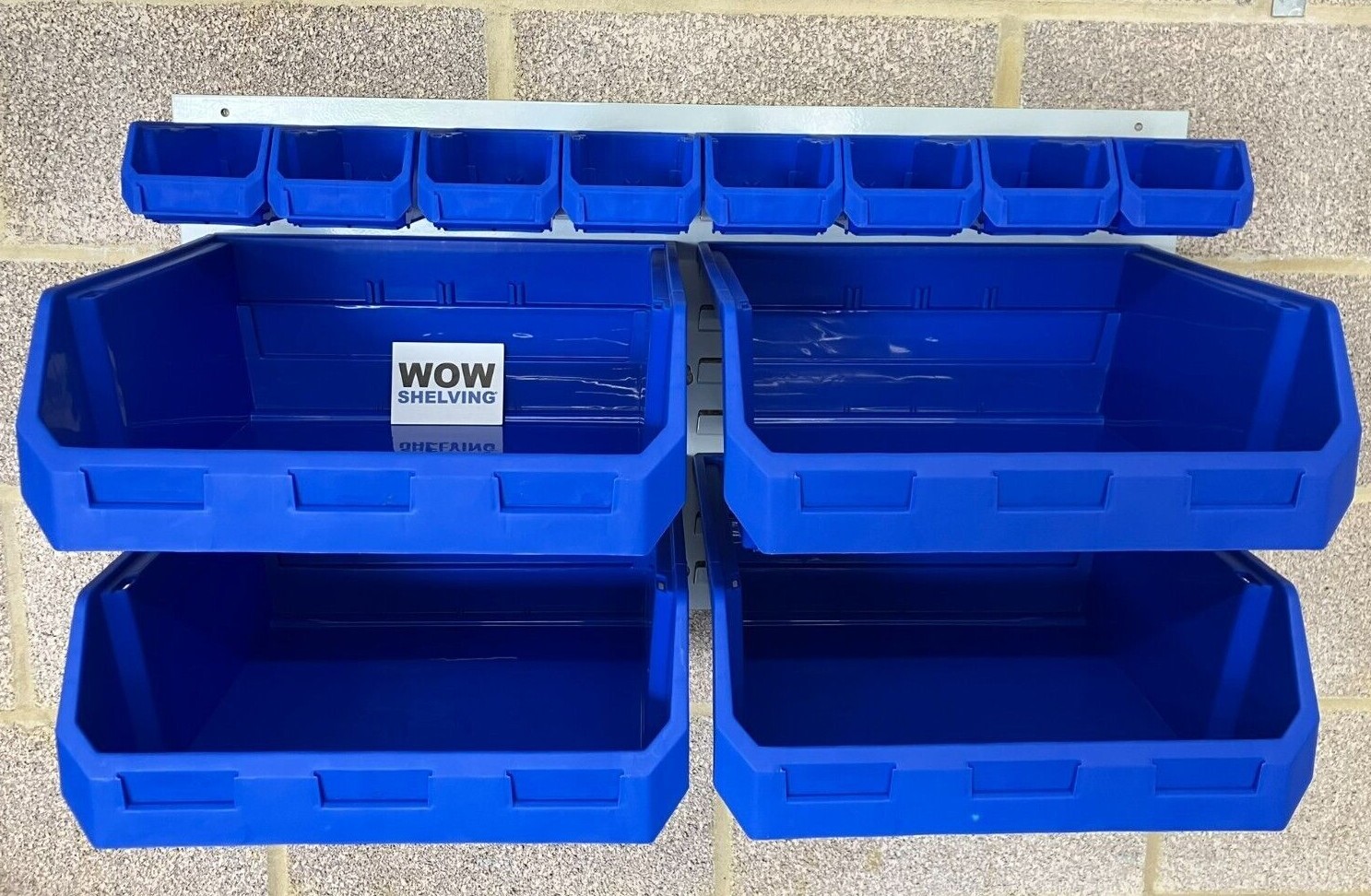 Bin Storage Kit Box Wall Panel louvre Rack Garage Wall Mounted Unit ...