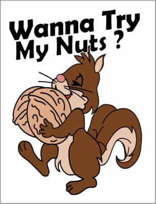 Wanna Try My Nuts, Deez nuts, lap top bumper sticker - 3" x 4" Funny ...