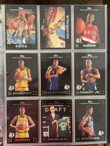 2007-08 Topps Basketball Complete Set in binder-Kevin Durant Rookie ...
