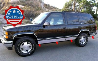 1995-1999 Chevy Tahoe 4Dr Rocker Panel Trim Side Molding N/Flare 8Pc 6 ...