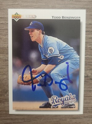 Todd Benzinger Autograph Signed 1992 Upper Deck Kansas City Royals | eBay