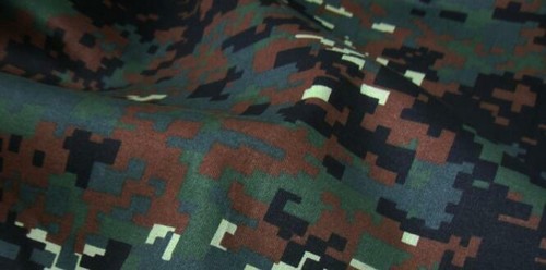 1.5M Width Green Digital Camouflage Fabric Cotton Wear Resistant Camo ...