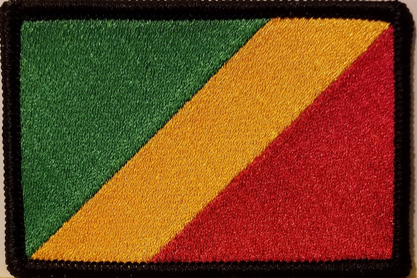 CONGO Flag Military Patch With Hook Adhesive Fastener BLACK Border | eBay