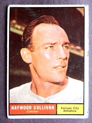 Haywood Sullivan #212 Topps 1961 Baseball Card (Kansas City Athletics ...