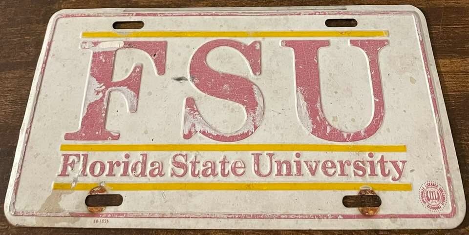 FSU Booster License Plate Florida State University | eBay