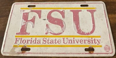 FSU Booster License Plate Florida State University | eBay