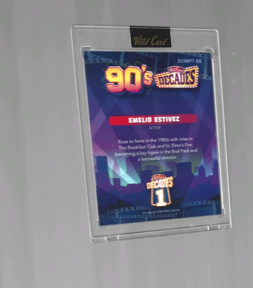 Emilio Estevez 2024 Wild Card Decades 90's 1/1 | eBay