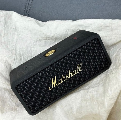 Marshall Emberton Portable Bluetooth Speaker - Black & Brass (1005696 ...