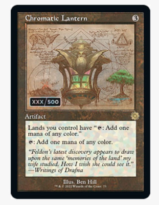 MTG Chromatic Lantern (Schematic Foil) (Serial Numbered 387/500) Retro ...