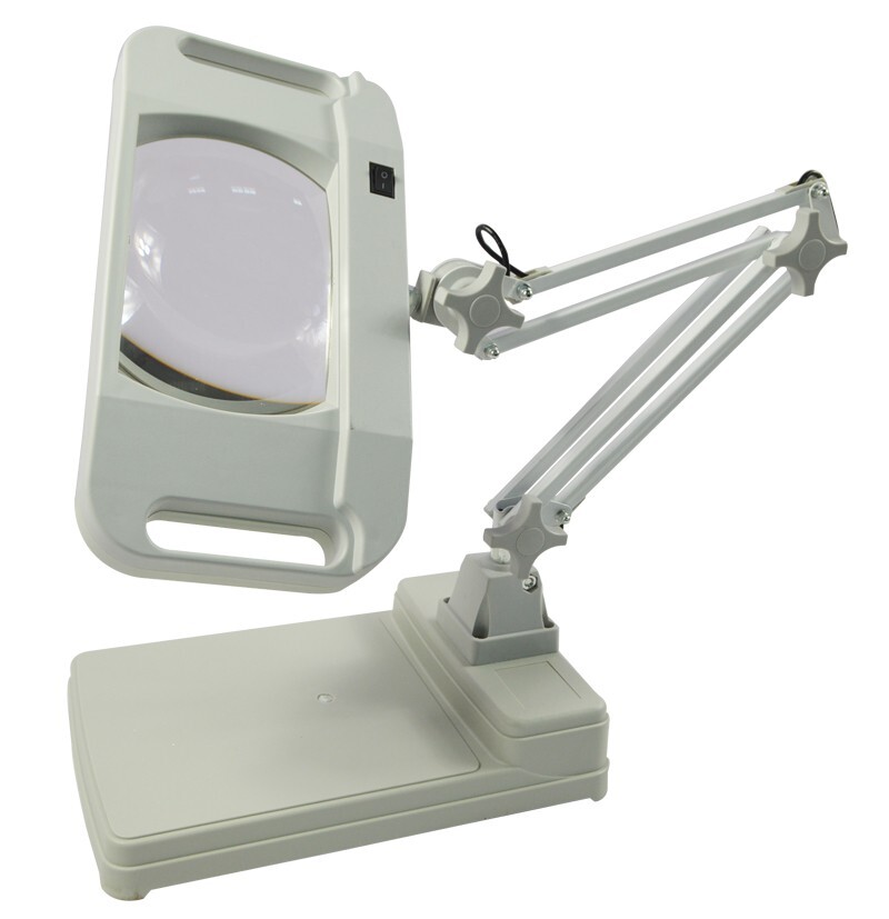 5X Magnifier LED Lamp Light Read Repair Tool White Glass Size 7''x4.4 ...