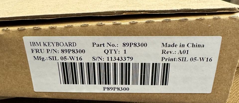 NEW OPEN BOX IBM Lenovo Preferred Pro Full Size PS2 Wired Keyboard ...