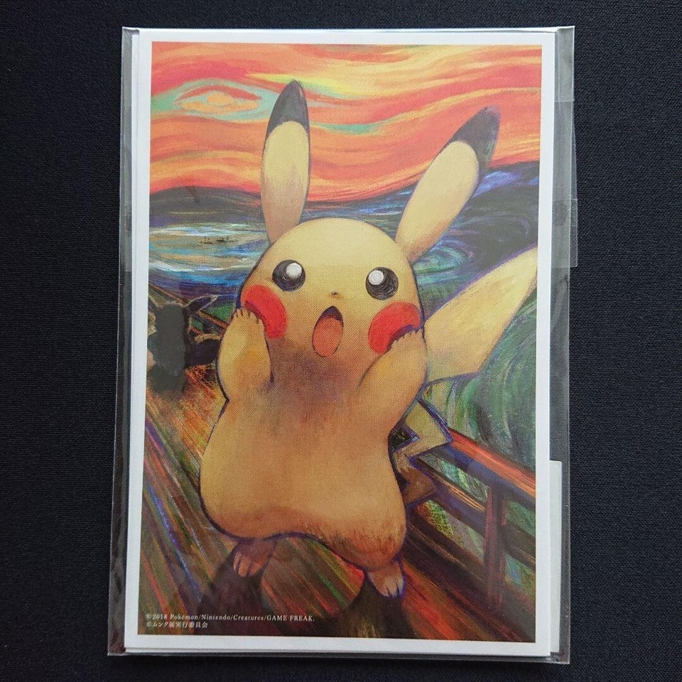 Pokemon Post Card Set Munch Mimikyu Pikachu Eevee Psyduck Rowlet ...