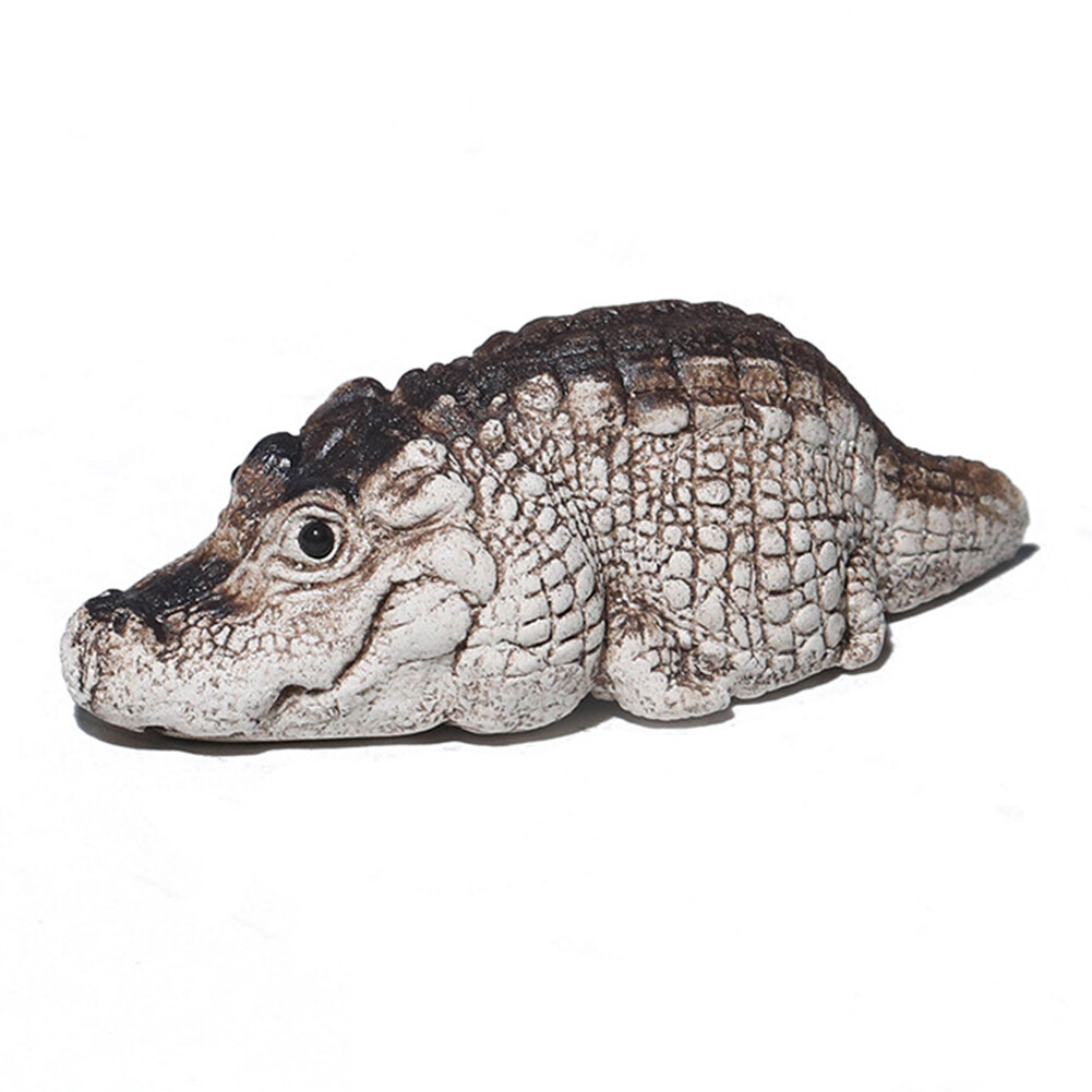 Clay Alligator Miniature Realistic Crocodile Figurine Chubby for Tea ...