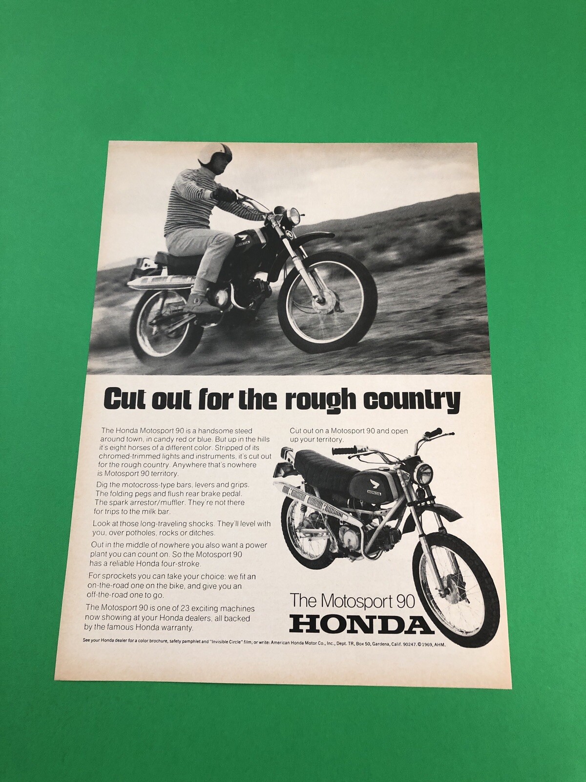 1969 1970 HONDA MOTOSPORT 90 ORIGINAL PRINTED PRINT AD ADVERTISEMENT | eBay