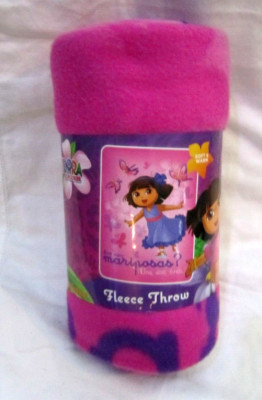 46"X60" Dora The Explorer Hoy!Many Mariposqas una dos tres Fleece ...