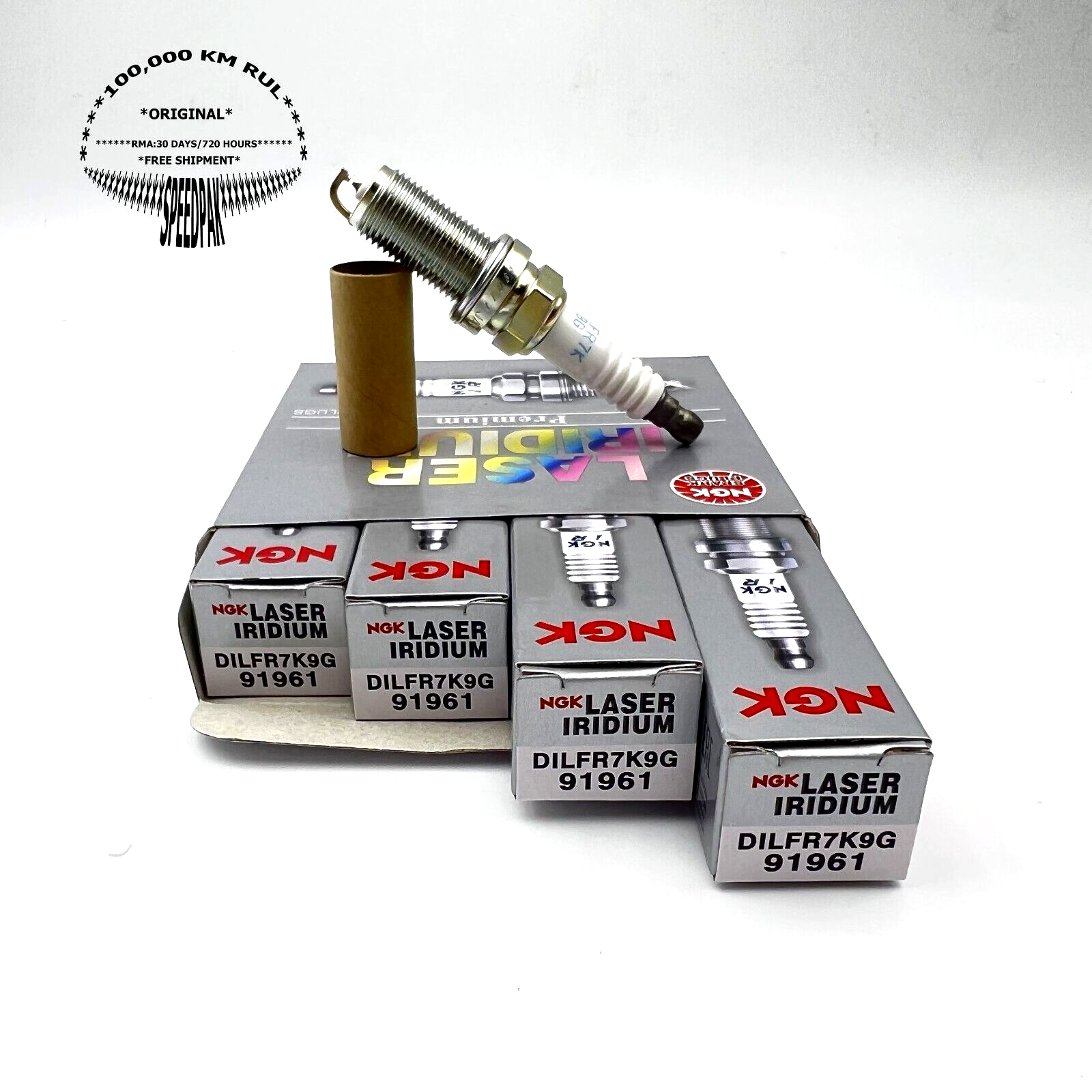 4X Spark Plug DILFR7K9G NGK 91961 Genuine for Lexus GS300 IS300 RC300 2 ...