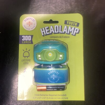 Firefly Youth Headlamp Multi Mode LED 300 Lumen Head Lamp 3 AAA Night ...
