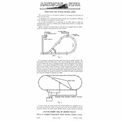 AMERICAN FLYER WIRING REVERSE LOOPS M3159 INSTRUCTIONS S GAUGE Copy of ...
