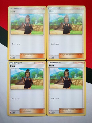 Hau Trainer 19/30 Sun & Moon Trainer Kit x4 Pokemon Playset 4x NM | eBay