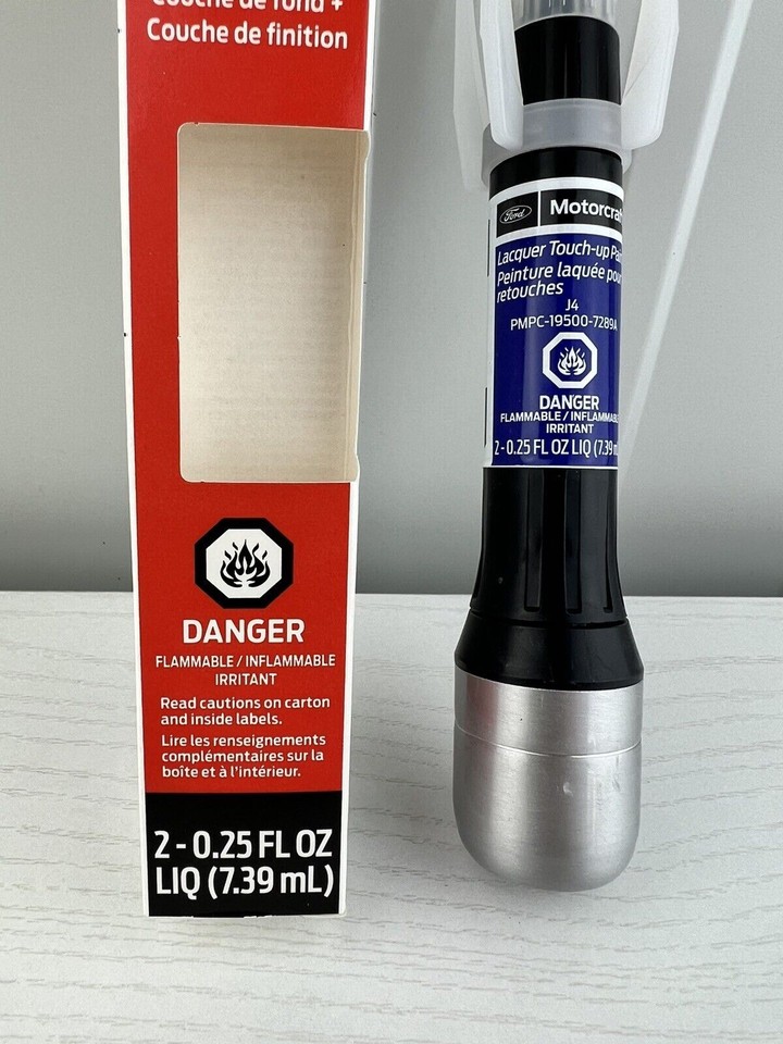 Ford J4 Deep Impact Blue Touch Up Paint Pen Top & Clear Coat OEM ...
