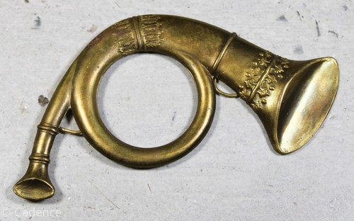 US Civil War Or Later Enlisted Infantry Brass Horn Hat Cap Pin Badge 2 ...