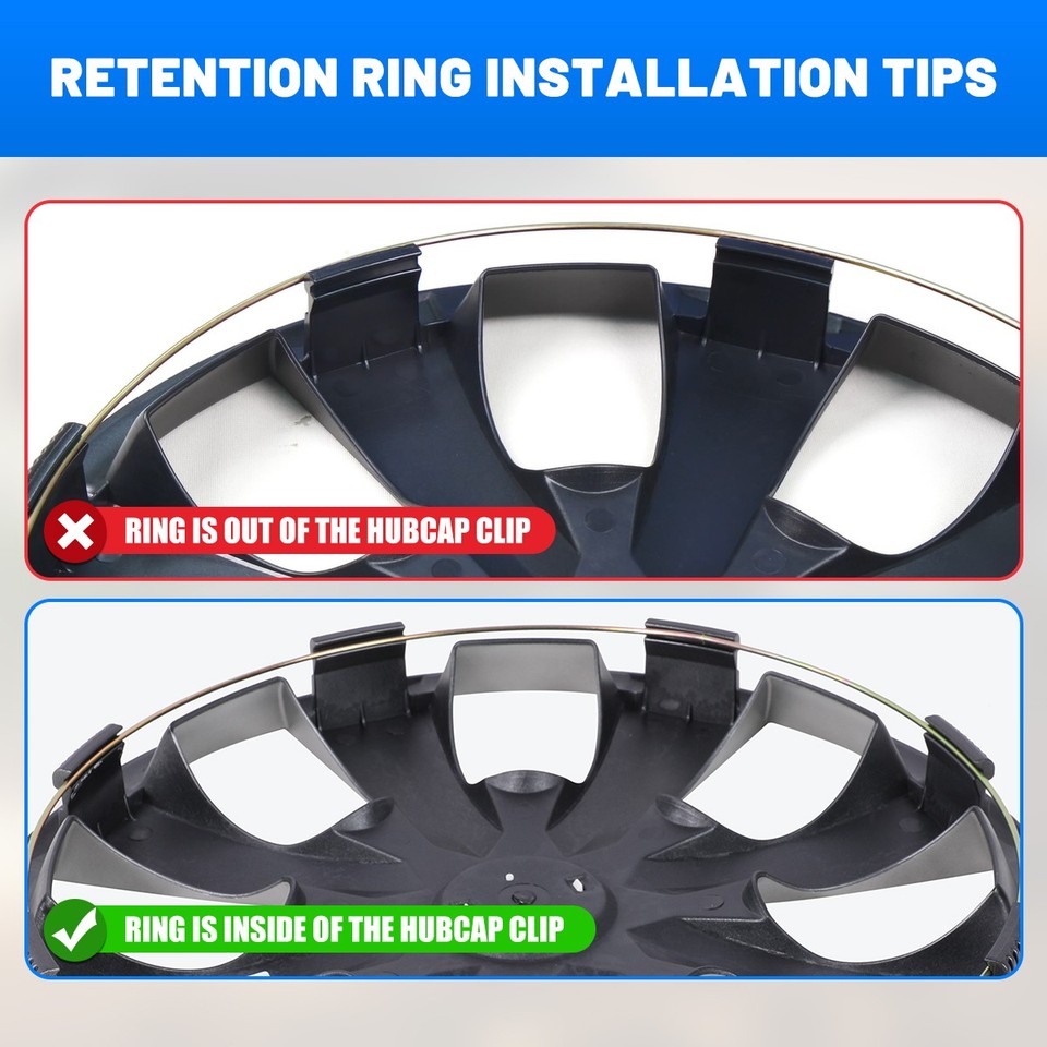 Snap-On 16in Wheel Covers Trim Rings Hub Caps fit R16 Tire & Steel ...