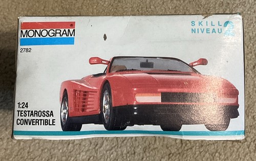 1991 Monogram Ferrari Testarossa Convertible 1:24 Model Kit - Open Box ...