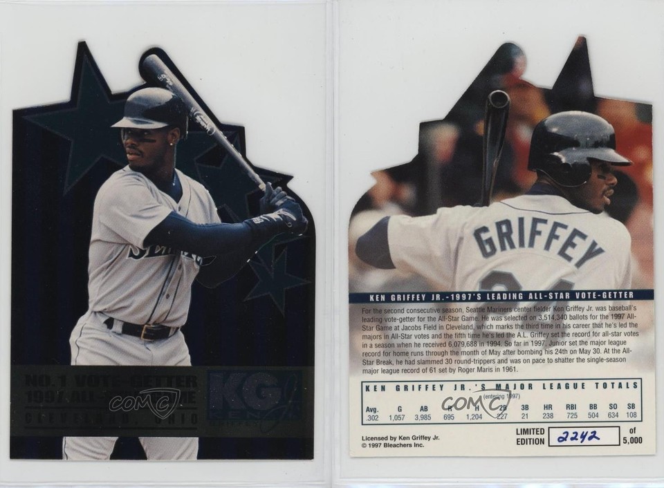 1997 Bleachers Jumbos 2242/5000 Ken Griffey Jr (#1 Vote Getter) HOF 7i6 ...