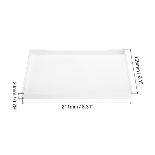 6" x 9" Small White Mini Tray Plastic Rectangular Wooden Serving Trays ...