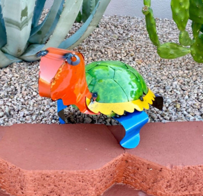 Metal Multicolor Large Turtle Yard Art Garden Decor | eBay