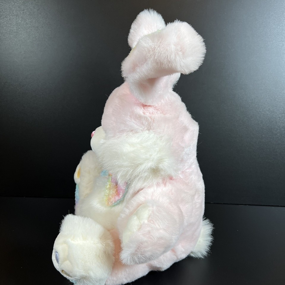Vintage Dan Dee Easter Bunny Rabbit Pink Rainbow 22" Large Plush ...