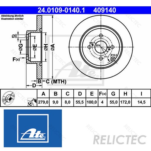 Rear Brake Disc for Toyota:COROLLA 42431-02080 42431-02081 | eBay