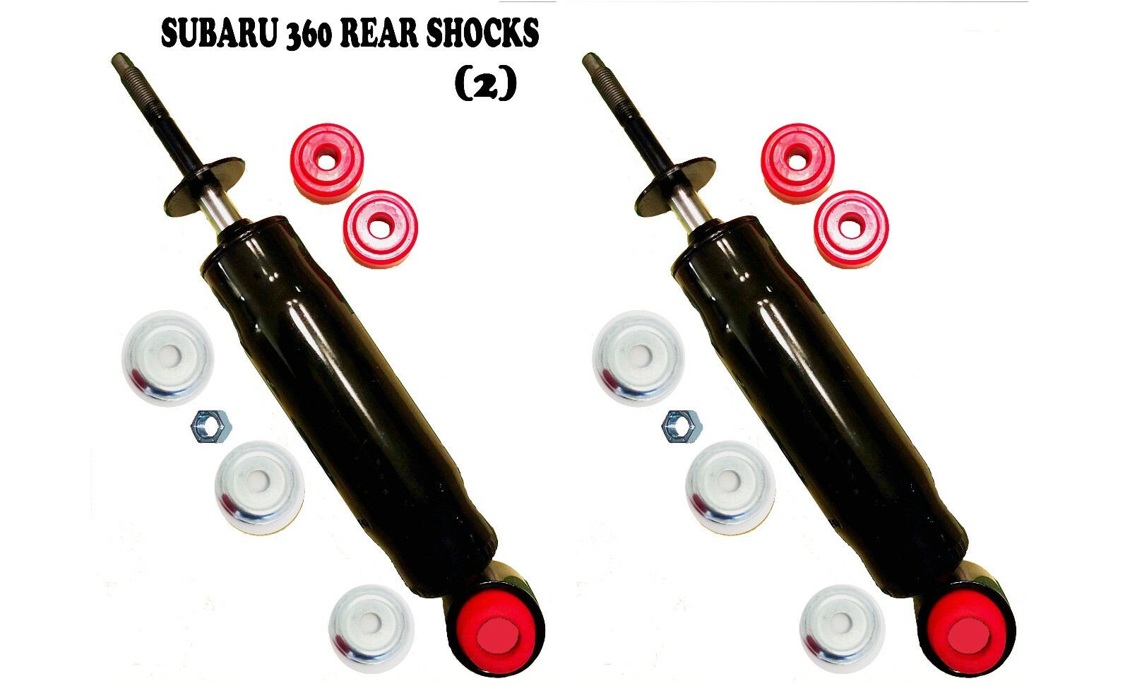 REAR SHOCKS BLACK (2) Fits SUBARU 360 SAMBAR VAN 66-73 EK32 K163L | eBay