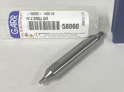 Garr Tool Solid Carbide #4 Center Drill, Double Sided - 1400 - 58060 | eBay