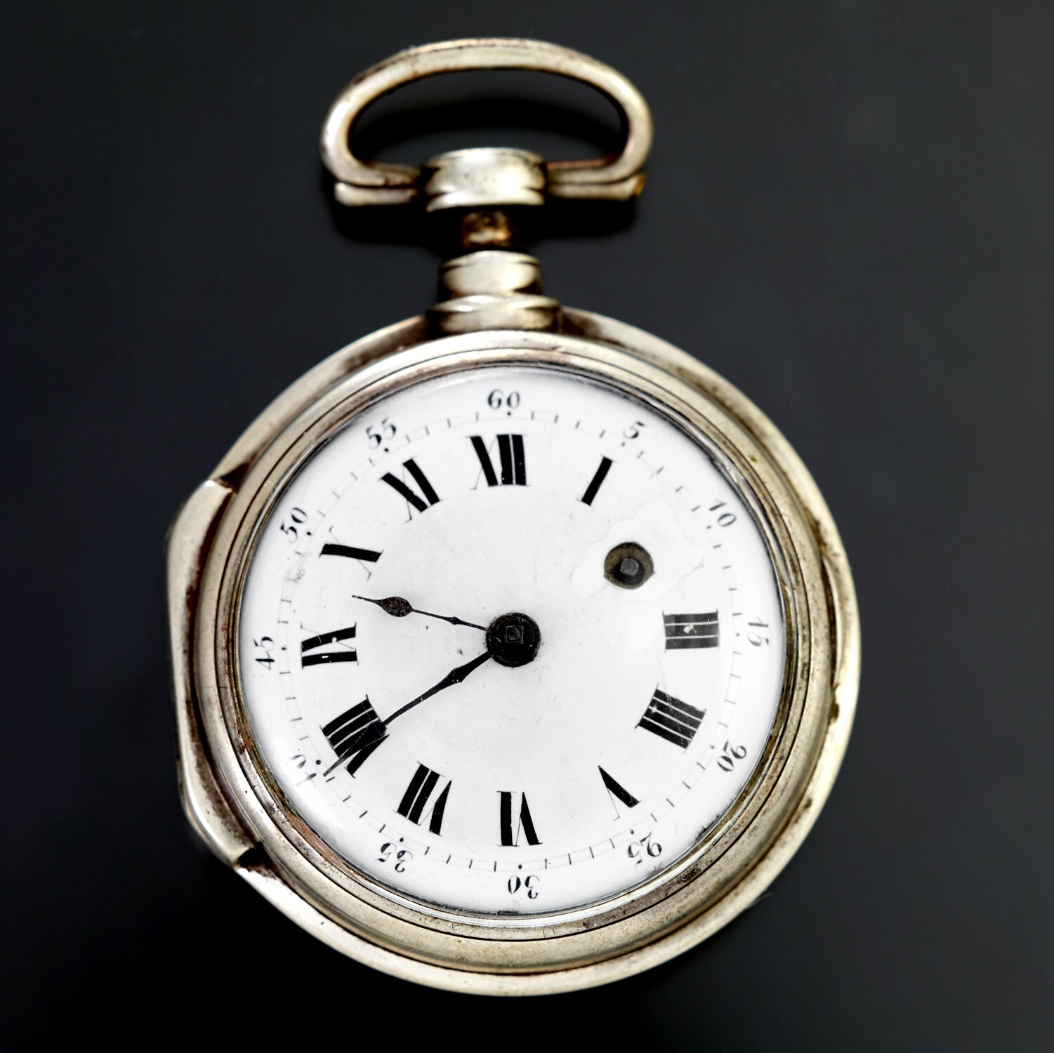 Antique Verge Swiss Pocket Watch with Raised Numeral Dial | eBay