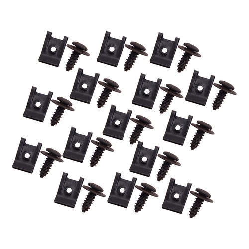 15Set Spring Metal U-type Clip with Screw Car Fender Trim Panel ...