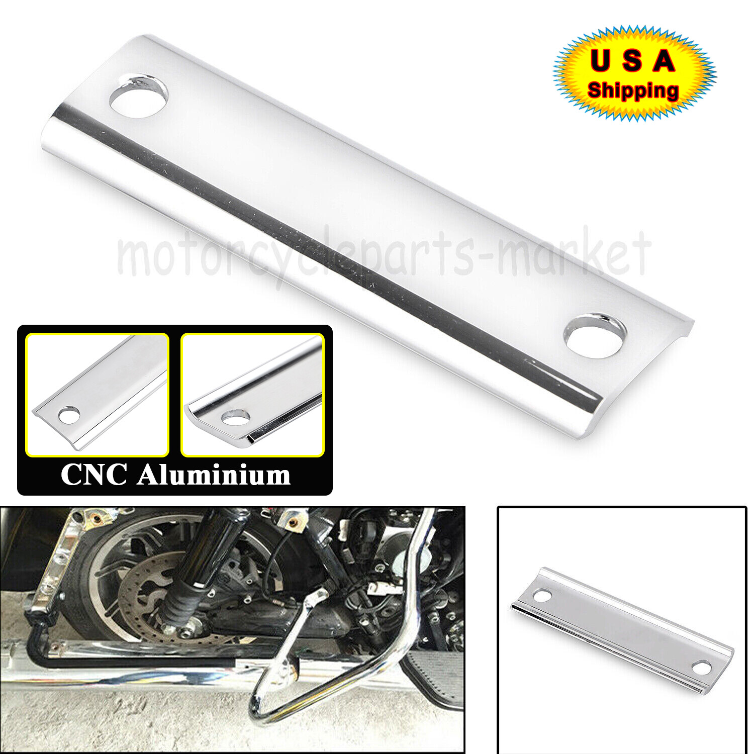 Chrome Muffler Mount Bracket Tabs Fit For Harley Touring Electra Glide ...
