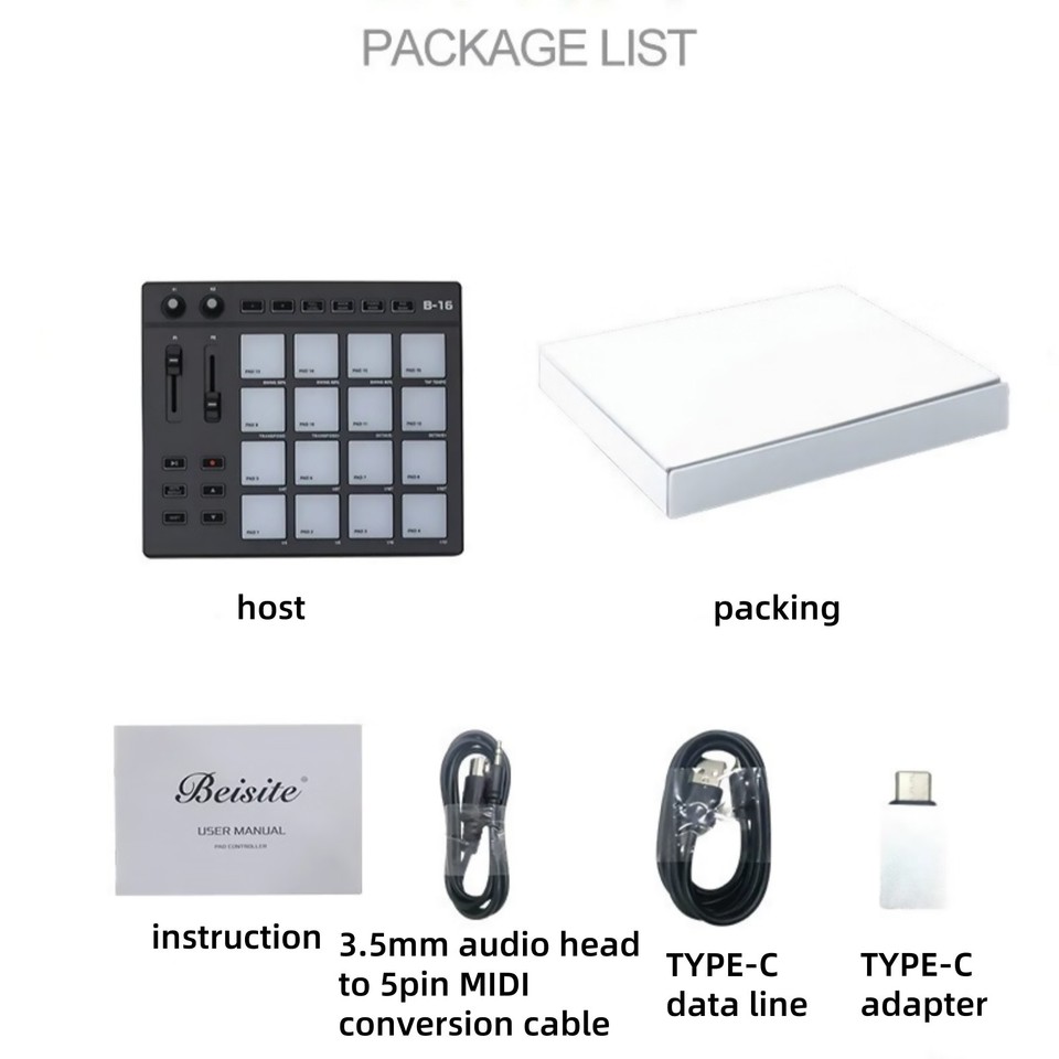 MIDI Keyboard Mini Pad Controller USB MIDI Controller for Music ...